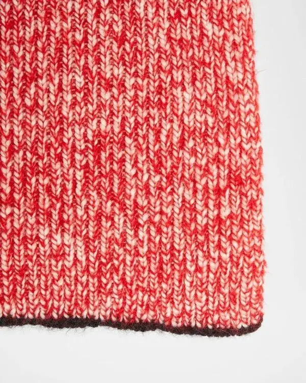 Isabel Marant Étoile Luca Mohair And Wool Blend Scarf - Ecru/red