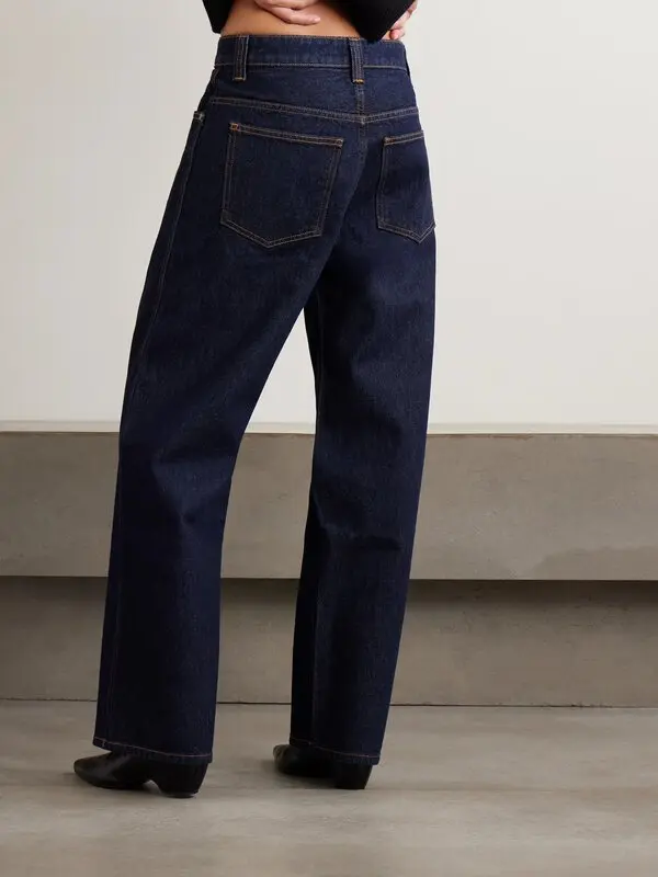 Khaite Winslow Mid-rise Wide-leg Jeans - Blue