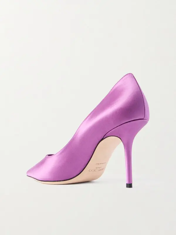 JIMMY CHOO Love 85 Satin Pumps - Purple