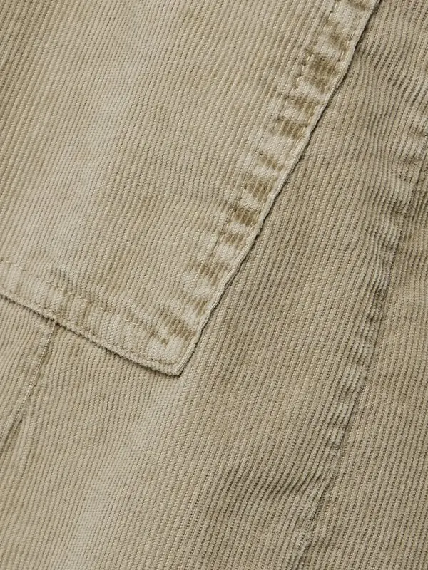 JAMES PERSE Cotton-blend Corduroy Barrel-leg Pants - Neutrals