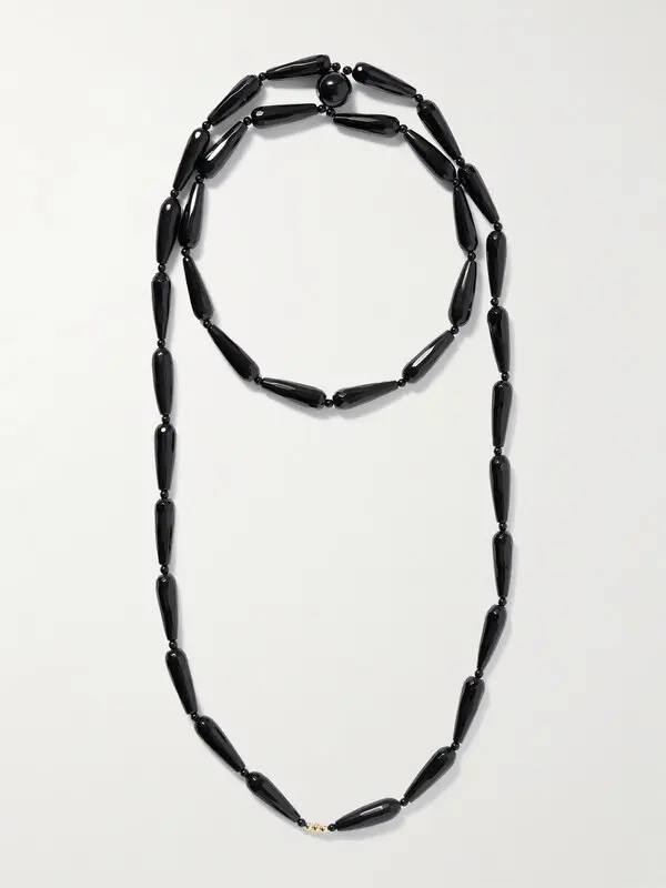 JENNIFER BEHR Asha Onyx Necklace - Black