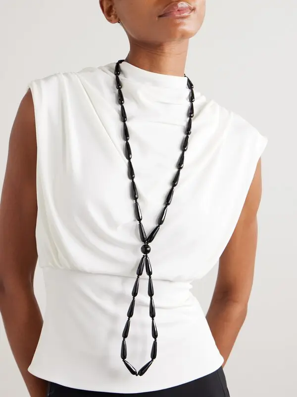 JENNIFER BEHR Asha Onyx Necklace