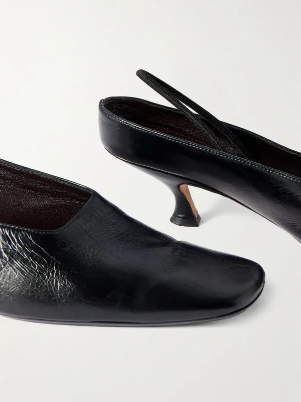 Calvin Klein Anna Convertible Leather Mules - Black