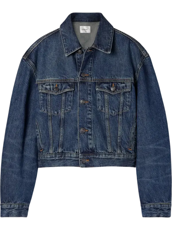 FRAME The Curve Denim Jacket - Blue