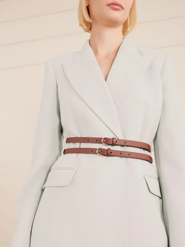 Gabriela Hearst Daniel Belted Wool Blazer - Gray