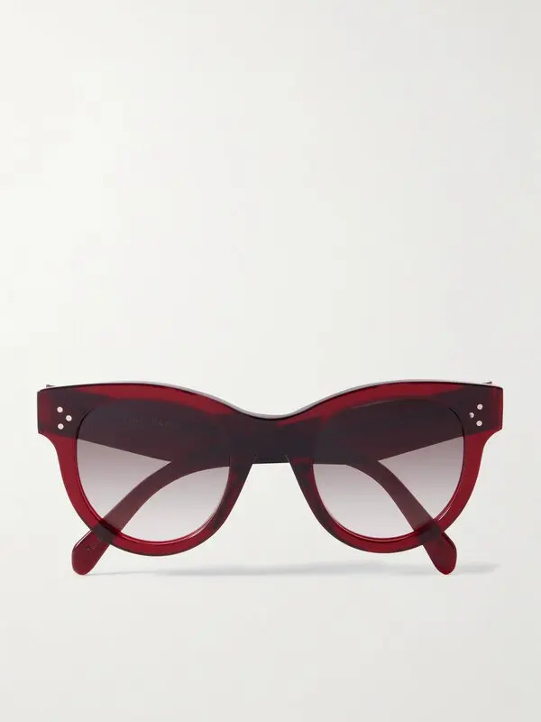 Celine Round Frame Sunglasses - Red