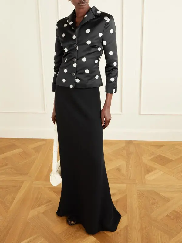 Bernadette Elle Polka Dot Duchesse-satin Jacket