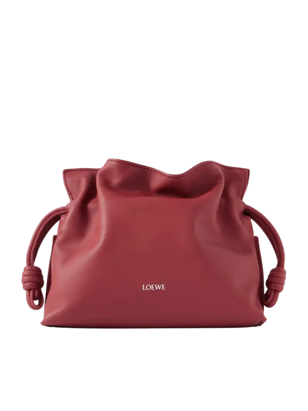 Loewe Draped Silk-satin Halterneck Top - Red