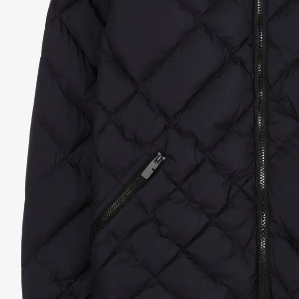 Burberry Check-stitch Puffer Jacket - Navy