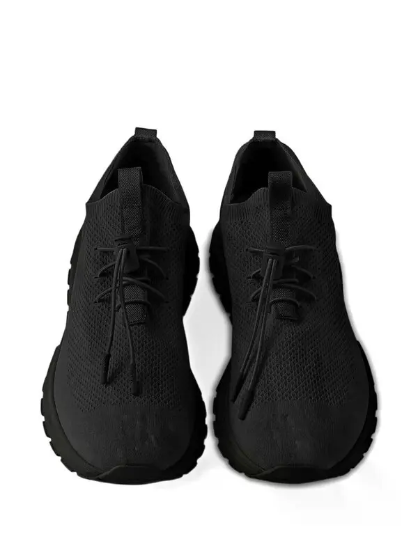 Prada Prax Elasticated-lace Logo Sneakers - Black
