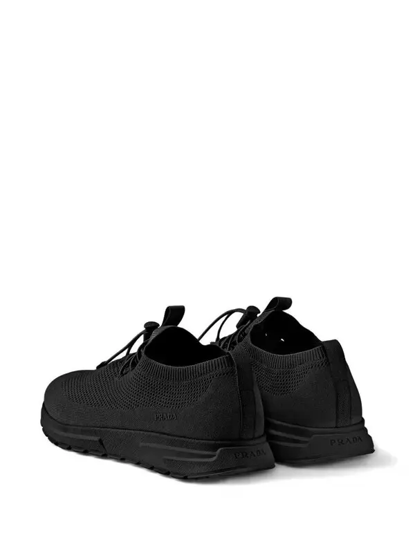 Prada Prax Elasticated-lace Logo Sneakers - Black