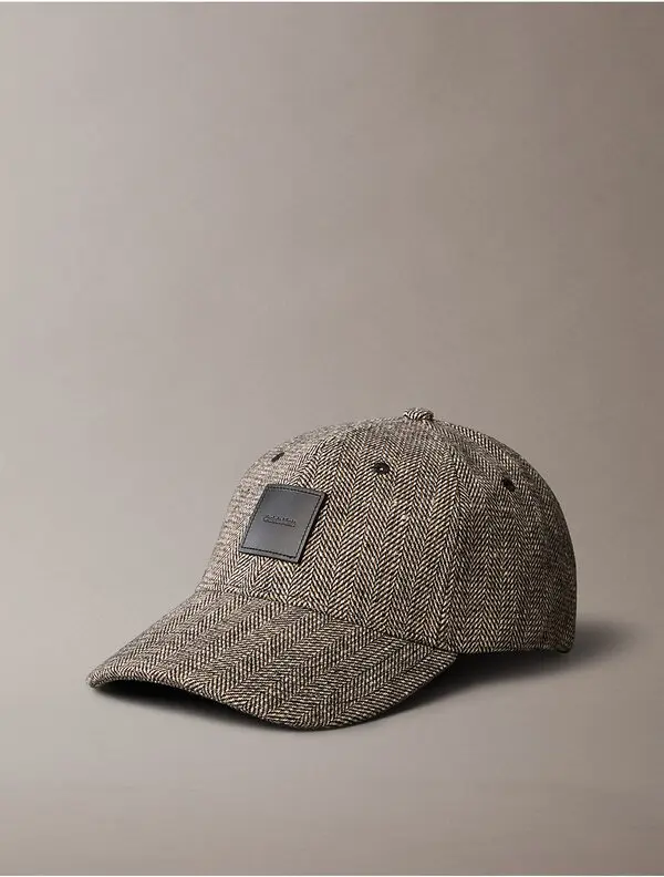 Calvin Klein Herringbone Baseball Cap - Black