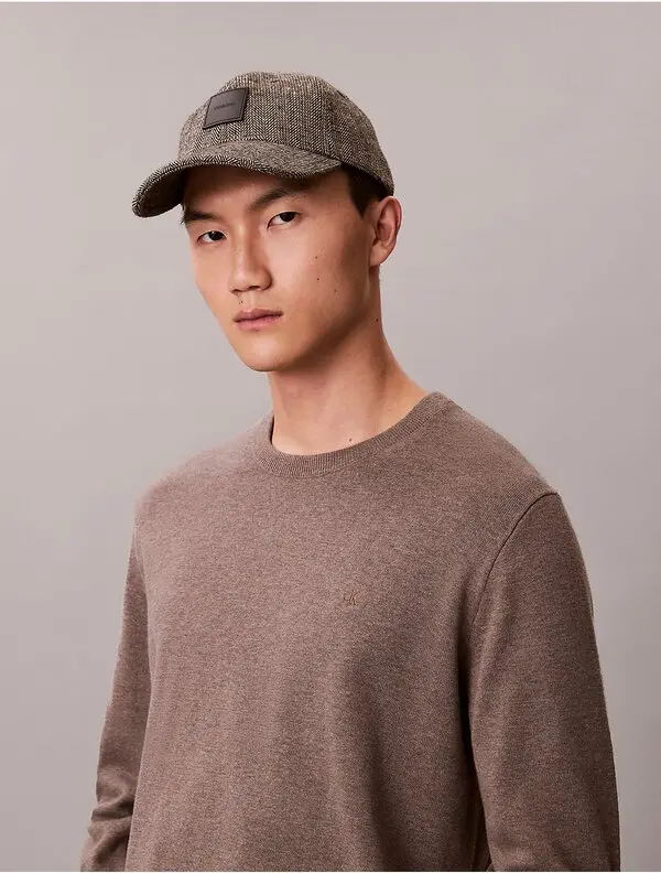Calvin Klein Herringbone Baseball Cap - Black