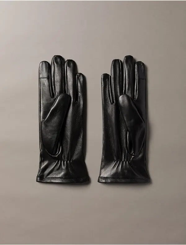 Calvin Klein Monogram Leather Gloves