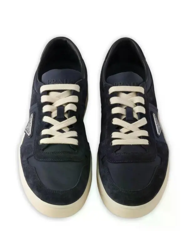 Prada Downtown Panelled Sneakers - Blue