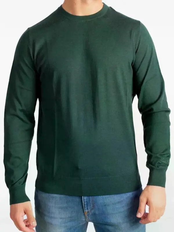 MC2 SAINT BARTH Crew-neck Long-sleeve Sweater - Green