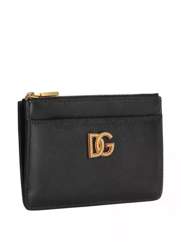 Dolce & Gabbana Logo-plaque Zip Wallet - Black
