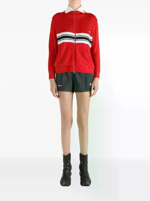 Adidas Striped Zip-up Knit Jacket
