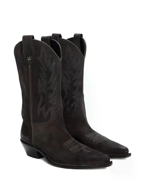 Guess Star Embroidered Suede Boots