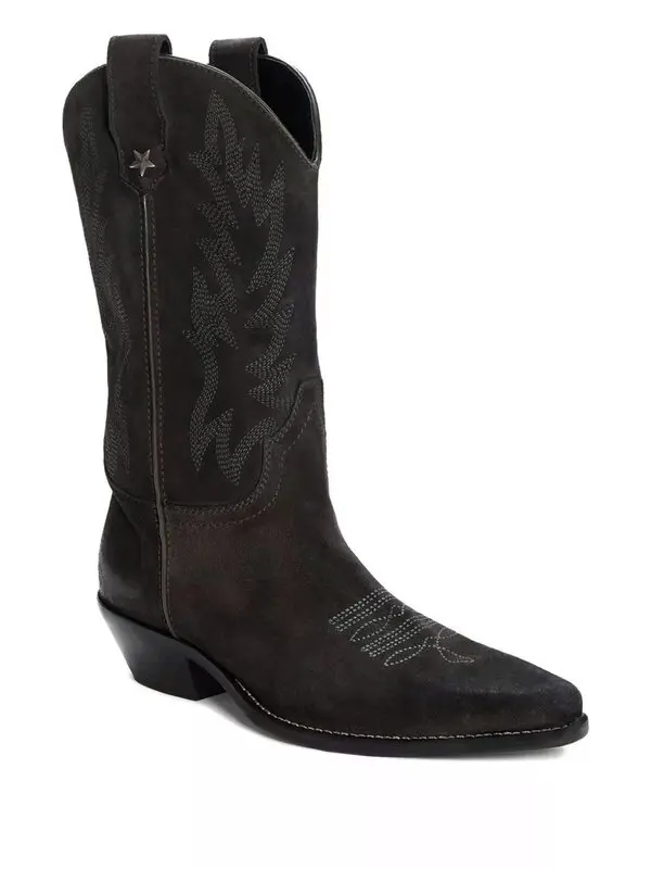Guess Star Embroidered Suede Boots