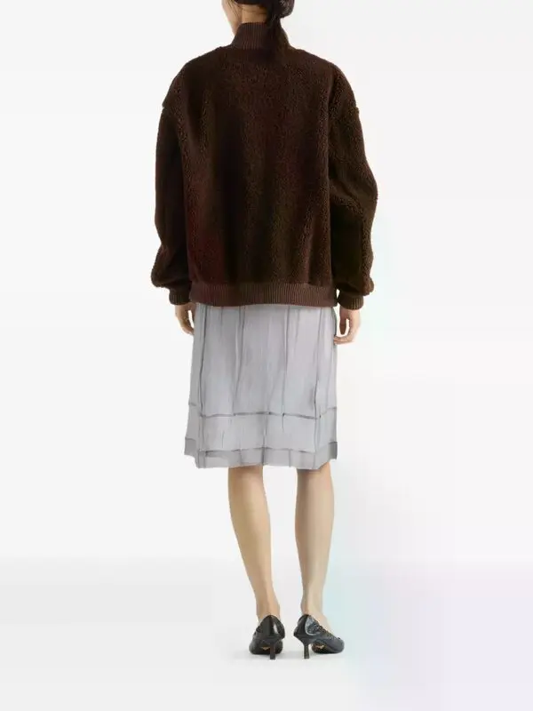 Prada Floral Embroidered Midi Skirt