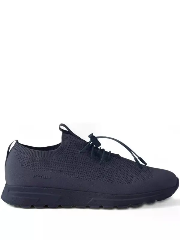 Prada Prax Knitted Sneakers - Blue