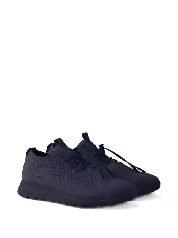 Prada Prax Knitted Sneakers - Blue