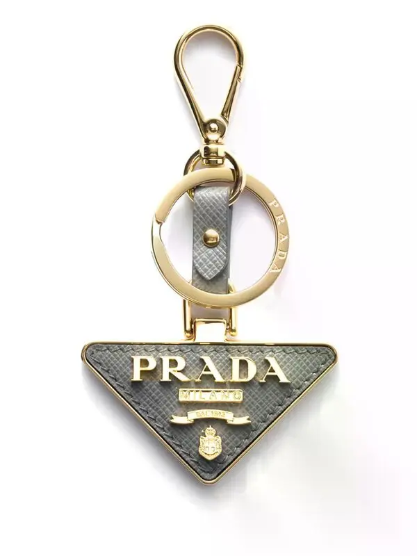 Prada Triangle-logo Keychain - Gold