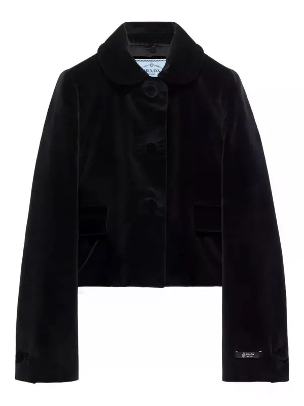 Prada Flap-pocket Jacket With Detachable Collar