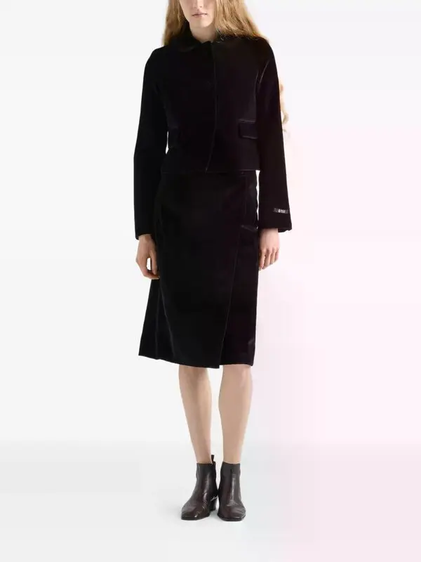 Prada Flap-pocket Jacket With Detachable Collar