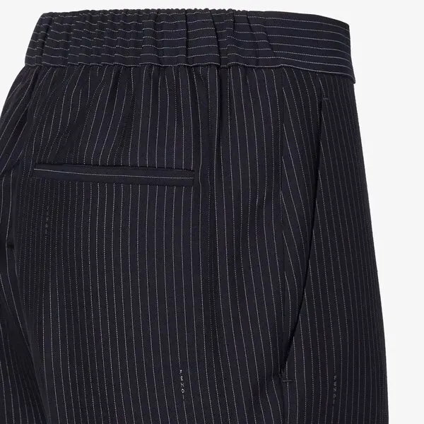 Fendi Pinstriped Wool Flared Trousers