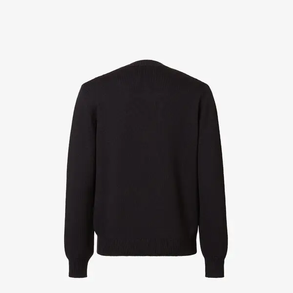 Fendi Ff Jacquard Patch Wool Pullover