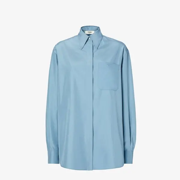 Fendi Oversized Silk Poplin Shirt
