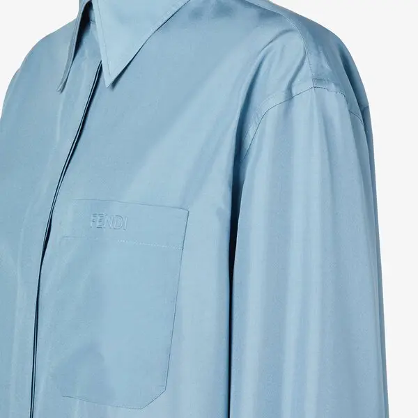 Fendi Oversized Silk Poplin Shirt