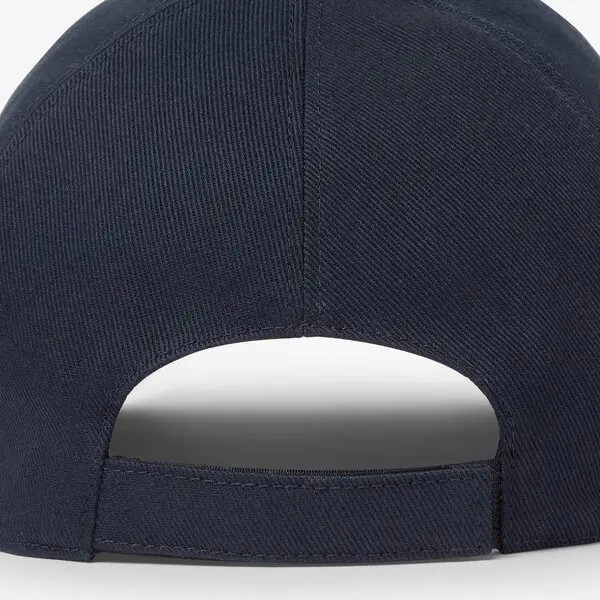Fendi Canvas Baseball Cap With Faux Fur Patch