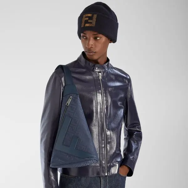 Fendi Beanie With Ff Logo Intarsia