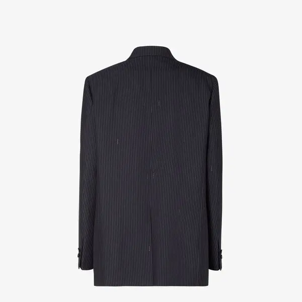 Fendi Double-breasted Pinstripe Wool Blazer