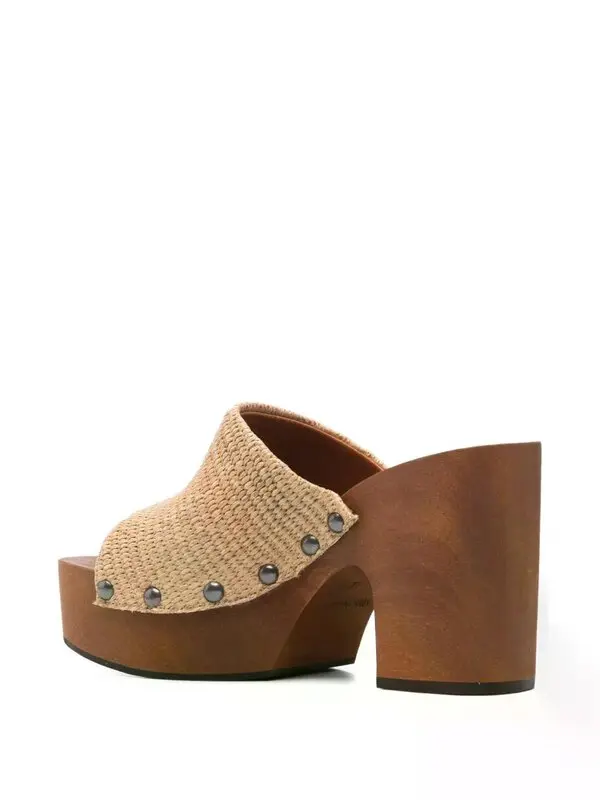SIMONMILLER 110mm Stud-detail Heeled Sandals - Neutrals