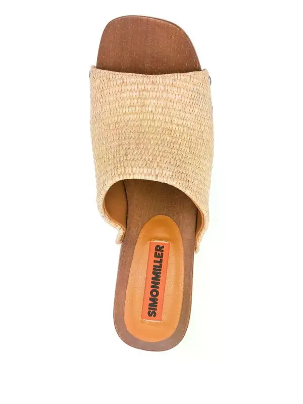 SIMONMILLER 110mm Stud-detail Heeled Sandals - Neutrals