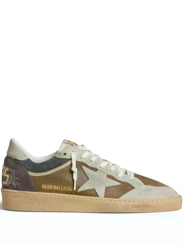 GOLDEN GOOSE Ball Star Leather Sneakers - Brown