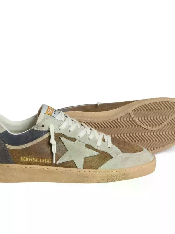GOLDEN GOOSE Ball Star Leather Sneakers - Brown