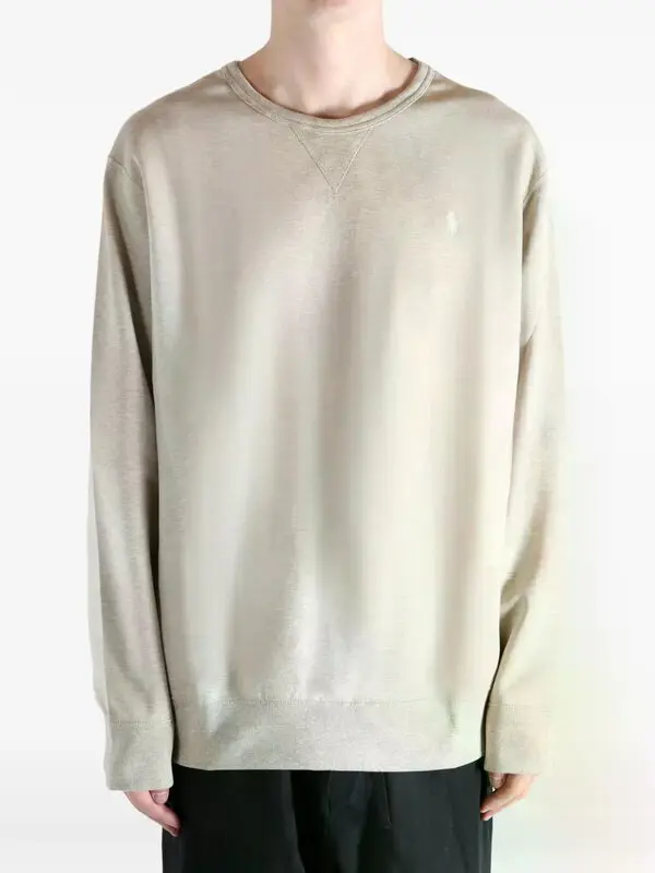 Polo Ralph Lauren Logo-detail Crew-neck Sweatshirt - Neutrals