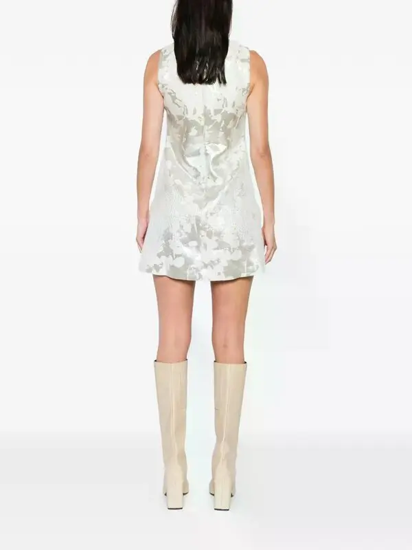 stine goya silver dress Stine Goya Celsia Sequin Midi Dress in White