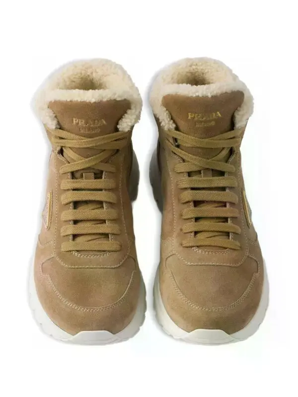 Prada Shearling High-top Sneakers