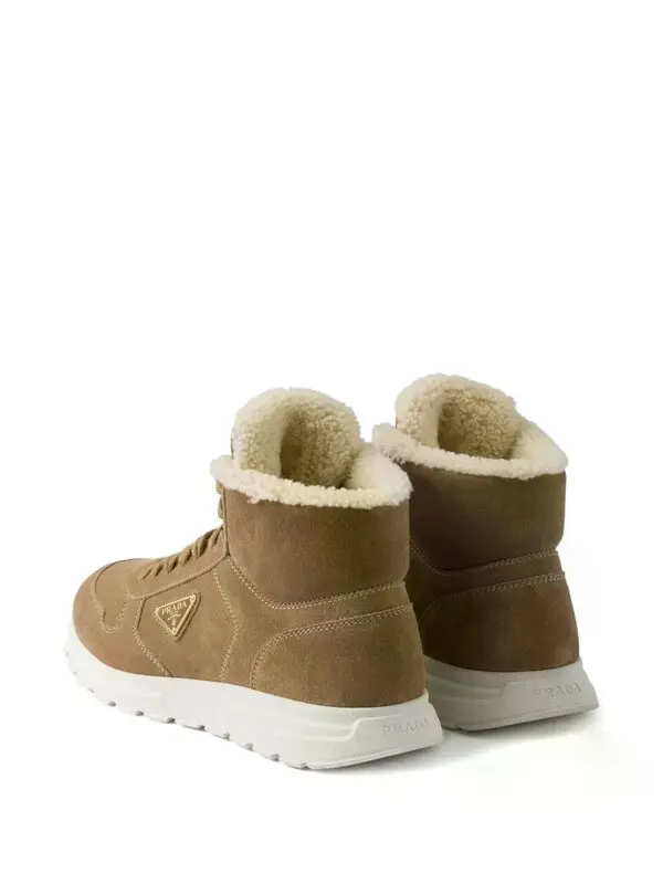 Prada Shearling High-top Sneakers