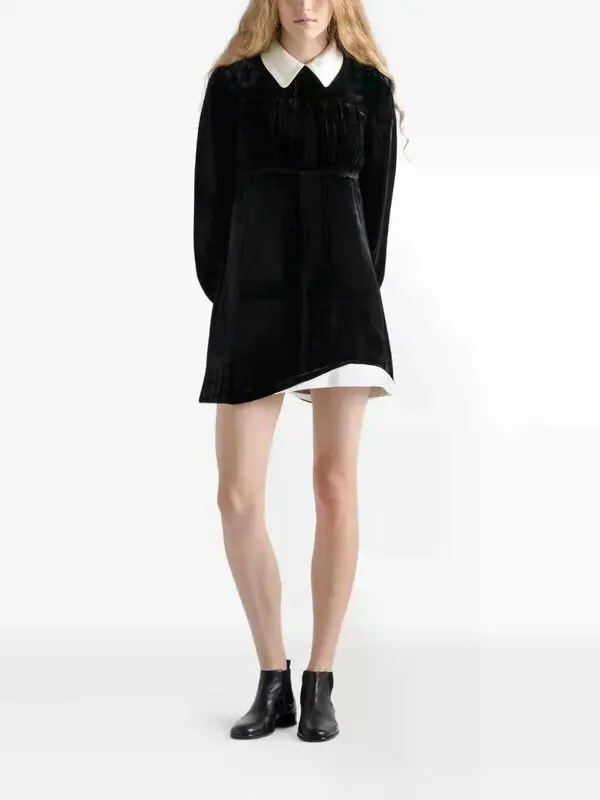 Prada Velvet Collared Mini Dress