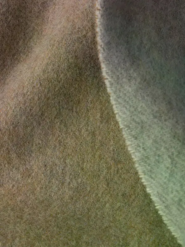 Prada Embroidered Logo Fringe Scarf - Neutrals