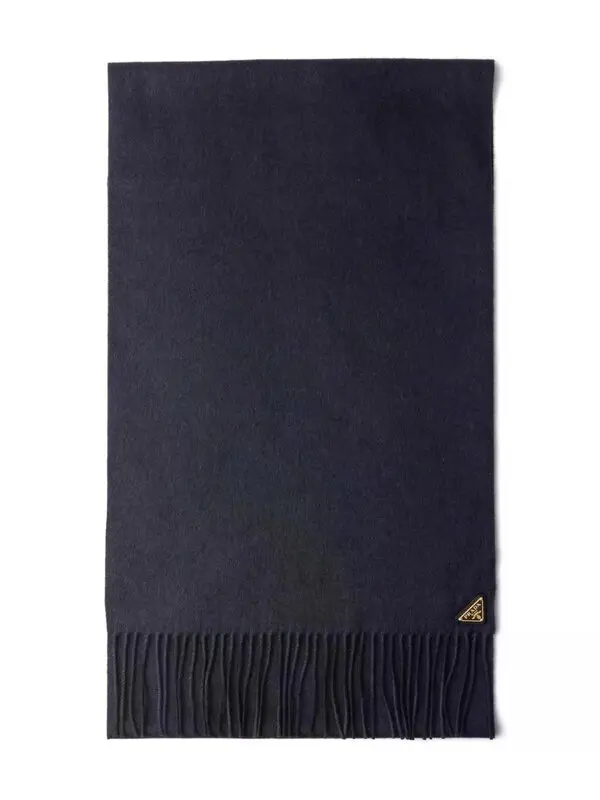 Prada Triangle-logo Scarf - Blue