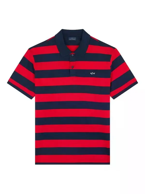 Paul & Shark Striped Piqué Cotton Polo Shirt