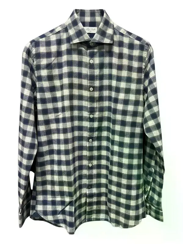 ALLEY DOCKS 963 Checked Shirt - Blue